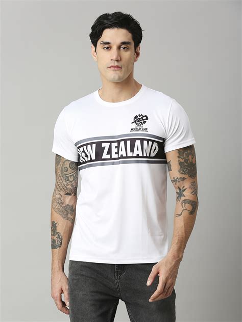 Buy Icc Mens T20 Wc 24 White Typography Half Sleeves Round Neck