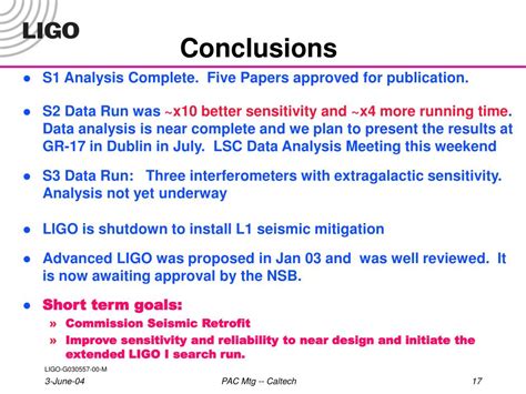 Ppt Status Of Ligo Powerpoint Presentation Free Download Id3345169