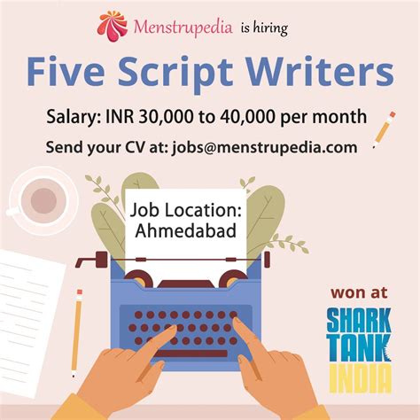 Menstrupedia Is Hiring 5 Script Writers Were Looking For Talented
