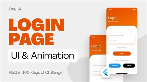 flutter ui tutorial login page ui design and animation day 14