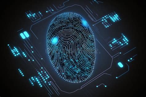 Fingerprint Scan Provides Access Of Security And Identification Of