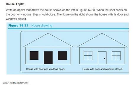 Solved House Applet Write An Applet That Draws The House Chegg
