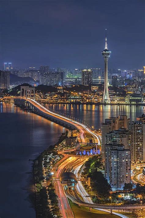 澳门夜景图片素材