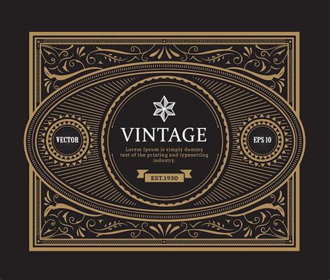 Premium Vector Vintage Antique Label Design