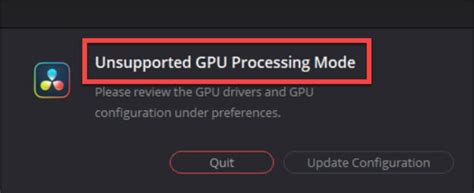 Fix Unsupported Gpu Processing Mode In Davinci Resolve