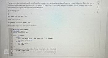 Answered The Program First Reads Integer LicenseCount From Input