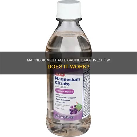 Magnesium Citrate Saline Laxative How Does It Work Medshun