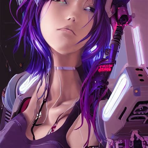 Anime Girl With Robot Arm