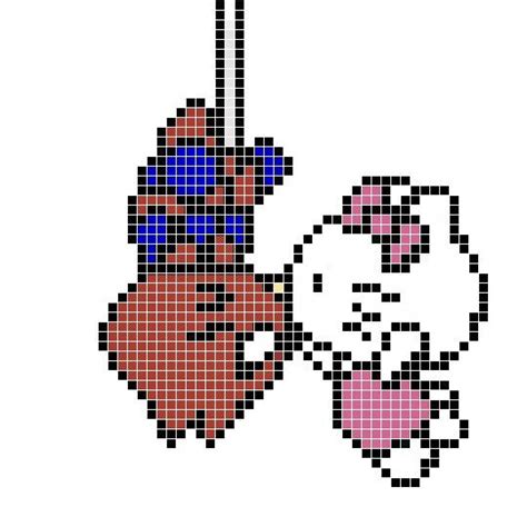 Hello Kitty X Spiderman Pixel Art Libro De Artista Dibujos