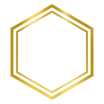 Armação De Borda Hexagonal Dourada Formas Tecnológicas PNG