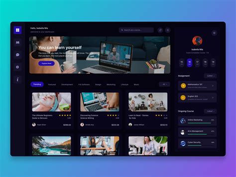 E Learning Dashboard By Nahid Hossain On Dribbble
