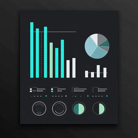 Simple Flat Vector Screen With Bar Graph And Pie Chart Premium Ai Generated Image