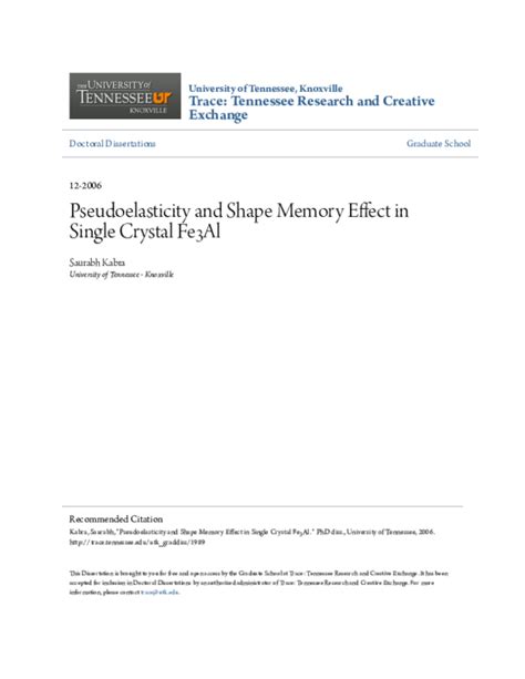 Pdf Pseudoelasticity And Shape Memory Effect In Single Crystal Iron Aluminide