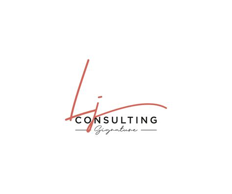 Initial Lj Signature Logo Collection Template Vector Hand Drawn