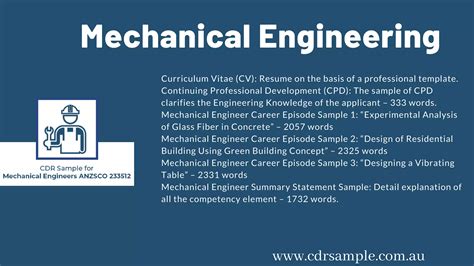 Cdr Sample For Engineers PDF