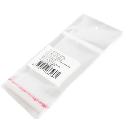 Unidades saco Plástico Adesivado Incolor Solapa para pendurar x cm Shopee Brasil
