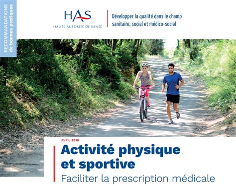 Faciliter la prescription médicale de lactivité physique Sport Santé 86