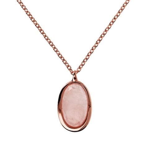 Collana A Catena In Lega Di Bronzo Placcato Oro Rosa 18Kt Con Pendente