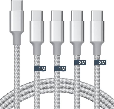 Jp Etguuds Usb Type C ケーブル Pd対応 100w 5a【長い 2 5m 2本】急速充電 Usb C To Usb C 高耐久ナイロン Usb