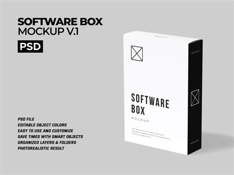 Premium Psd 3d Box Mock Up With Cangeable Color And Background Blank