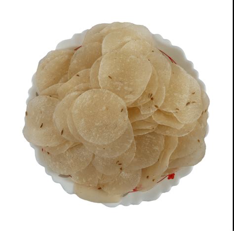 Round White Jeera Cumin Sago Rice Papad Packaging Size Loose At Rs