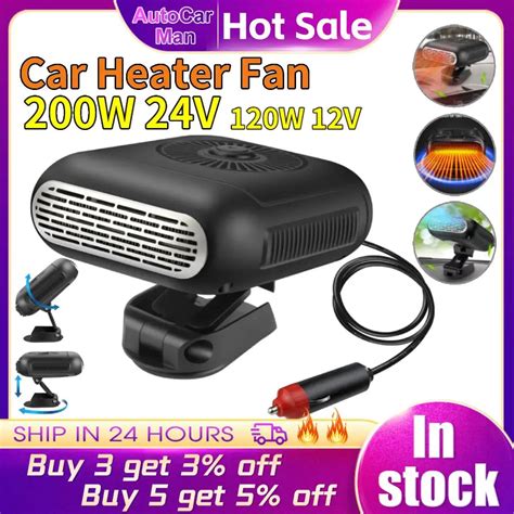 12v 120w 24v 200w 자동차 히터 팬 앞 유리 김 서림 제거 장치 휴대용 자동 전기 난방 건조기 안개 제거 각도 조정 Aliexpress