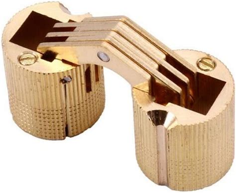 Valoyi 2pcs Copper Barrel Hinges Cylindrical Hidden Cabinet