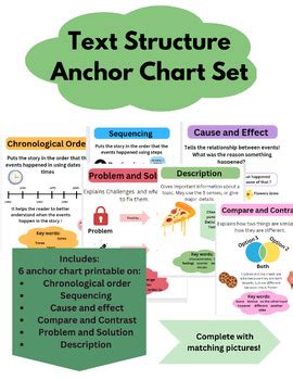 Text Structure Anchor Charts By The Literacy Lounge TPT