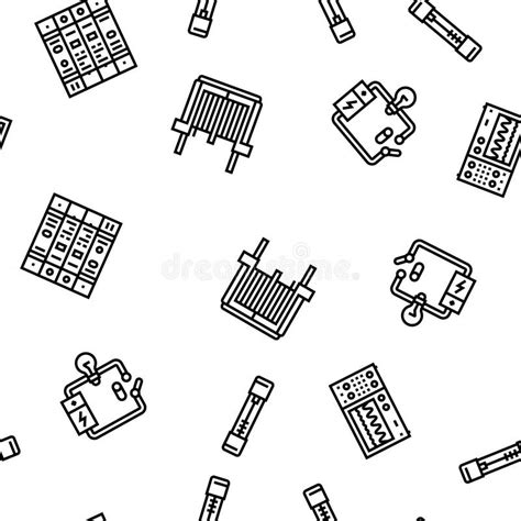 Electrical Engineer Industry Work Vector Seamless Pattern Stock