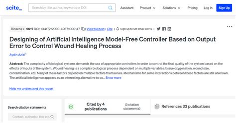 Citation Report Designing Of Artificial Intelligence Model Free Controller Based On Output