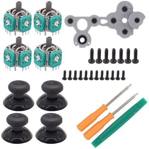 D Analog Thumb Sticks Sensor Module Cap With D Pads R L Button T T Screwdriver Repair Kit For