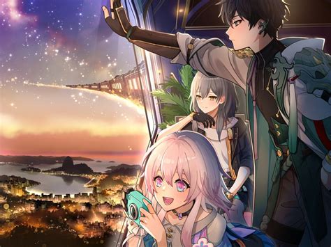 Trailblazer March Th Stelle And Dan Heng Honkai And More Drawn By Macaronk Danbooru