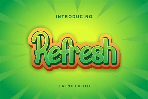 Refresh Font Zainstudio FontSpace Friends Font Fonts Refreshing