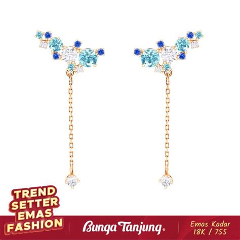 Jual Anting Frozen Series Sdw Gold Emas 18k Bunga Tanjung Gold