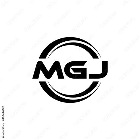 Mgj Letter Logo Design With White Background In Illustrator Vector Logo Modern Alphabet Font