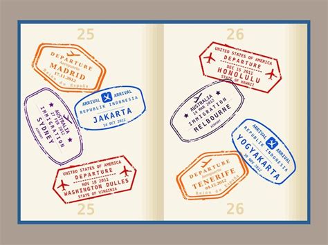 Premium Vector Passport Stamps