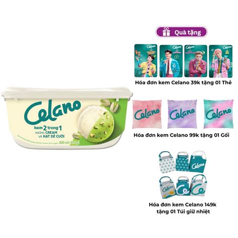 Kem Hộp Cao Cấp Celano Cream Pistachio 800ml