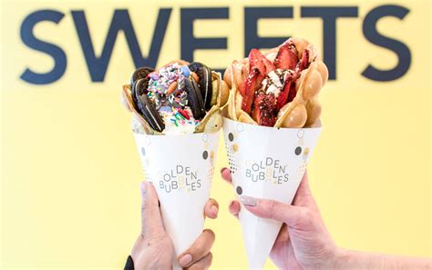 The Menu At Golden Bubbles Hk Waffles And Cheesecake Factory Slices