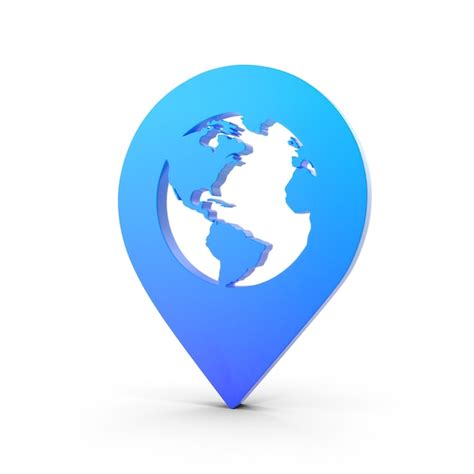 Premium Photo D Blue Map Pointer Location Map Icon Blue Texture Blue