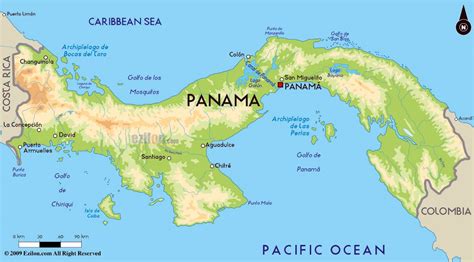 Panama Map To Print Free