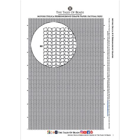Herringbone Graph Paper Miyuki Delica Actual Size Seed Bea Inspire Uplift