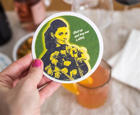 Single Retro Cork Drink Coaster Buy Me A Drink Free Shipping