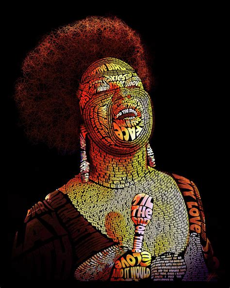 Roberta Flack Typography Portrait Digital Art By Kristina Hamilton Pixels