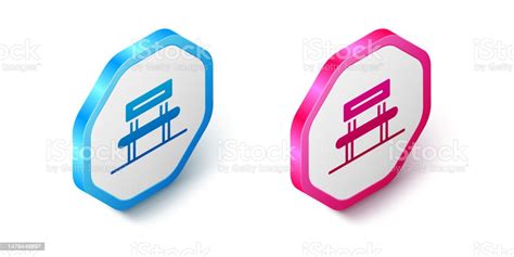 흰색 배경에 격리된 아이소메트릭 대기실 아이콘 육각형 버튼 벡터 3차원 형태에 대한 스톡 벡터 아트 및 기타 이미지 3차원