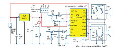 Bluetooth Audio Module Circuit Diagram