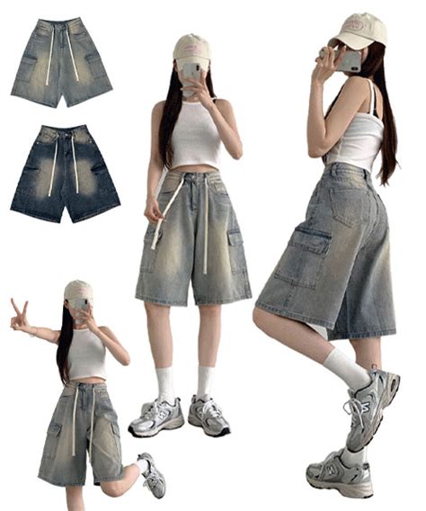 ~xl 핏대존예저퀄x고퀄o 허리 조절 밴딩 버뮤다 5부 포켓 카고 데님 반바지 Bok Place