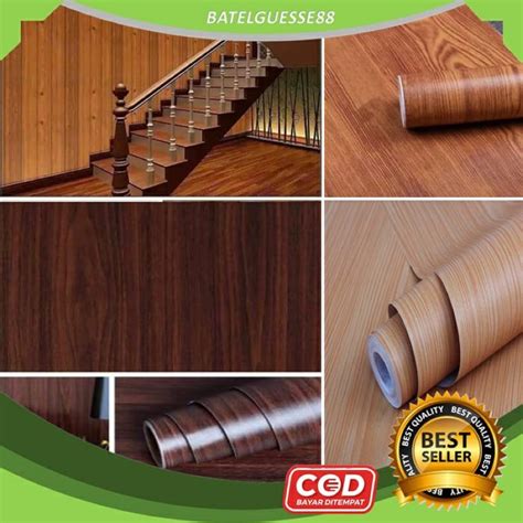 Jual Walpeper Tembok Kayu Warna Kayustickermeja Stickerdiding Stickerlemari Stickerlantai