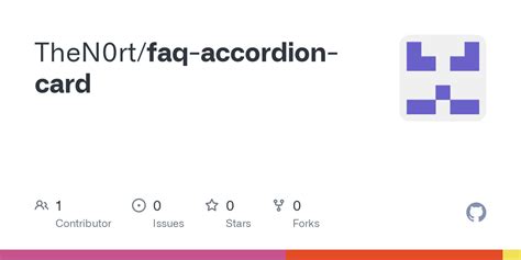 github then0rt faq accordion card