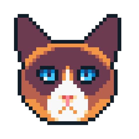 Gatito Arte Pixel Dibujos Dibujos 3d