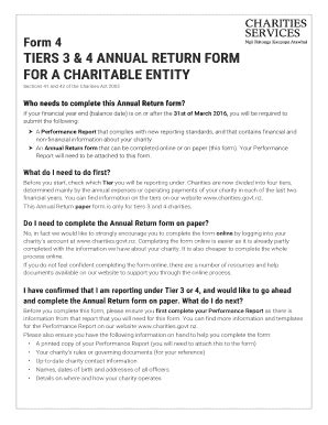 Fillable Online Annual Return BFormb Charities Services Fax Email Print PdfFiller